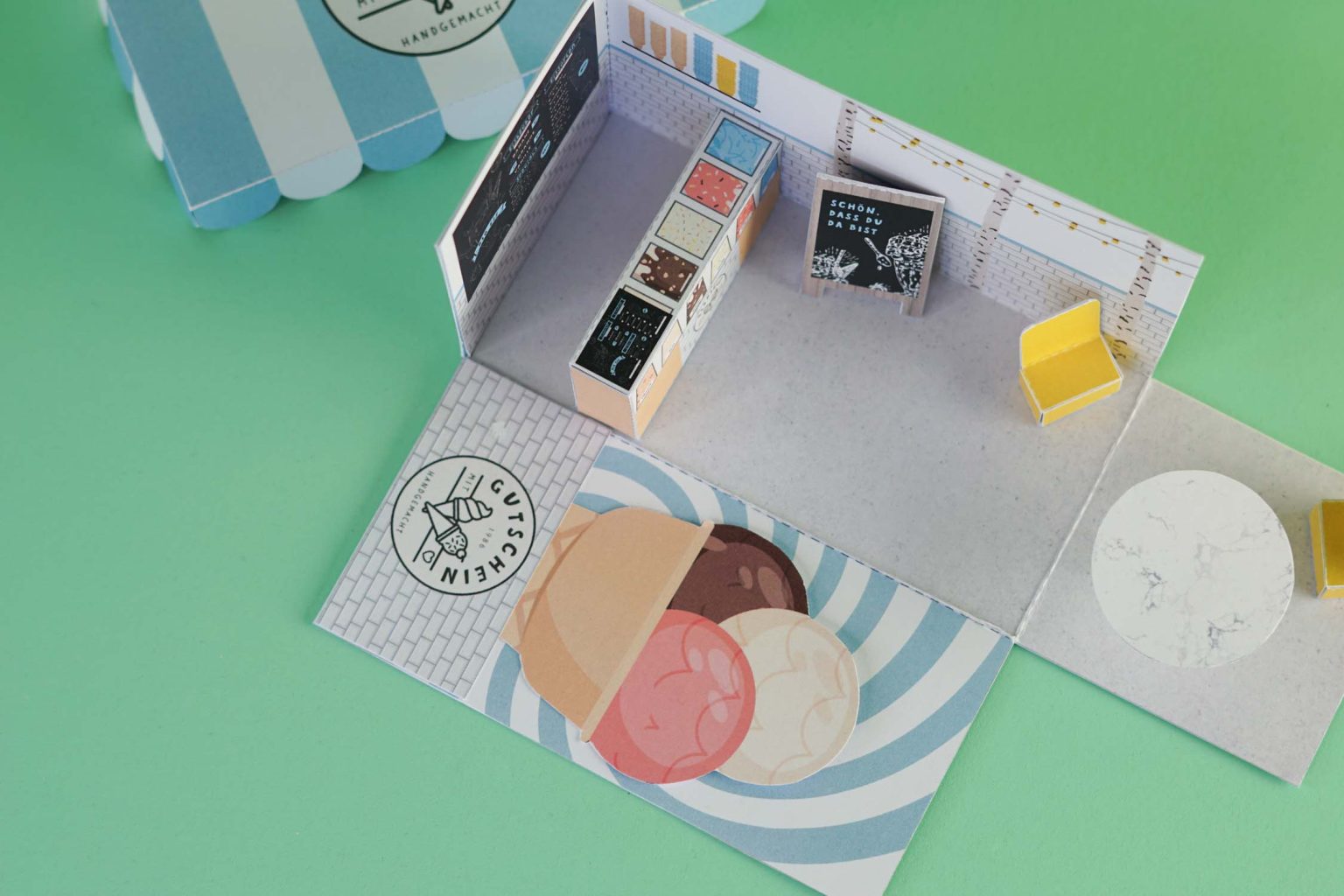 Gutschein zum Eis essen ausdrucken und basteln - mini-presents Blog